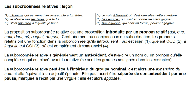 Activité 1 : Reconnaître les subordonnées relatives et retrouver l ...